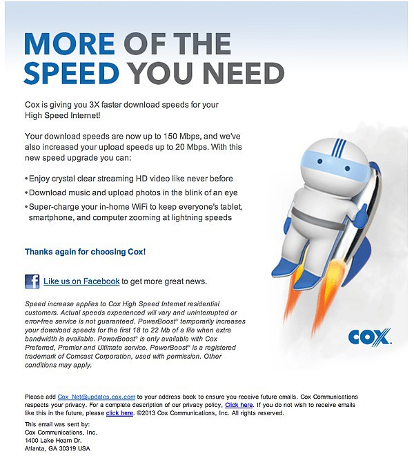 Stop the Cap! » Cox Speed Boosts Come With Free Cloud Storage That Eats ...
